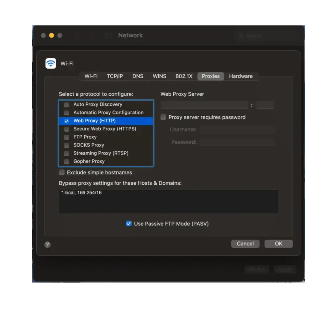 What is "Configure Proxy"?